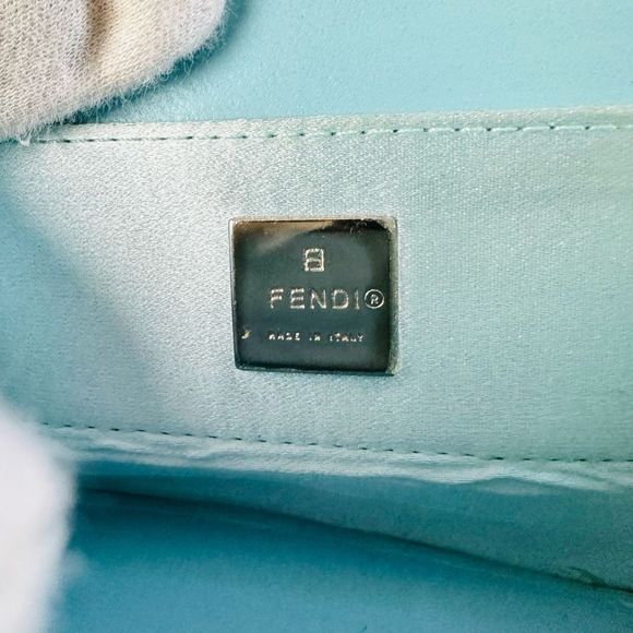 Fendi | Bags | Fendi Ff Logo Blue Orange Fun Jewelry Trinket Box Pouch ...
